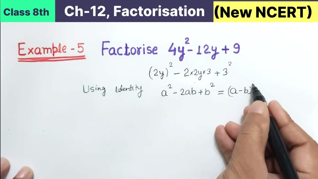 Class 8th Chapter 12 Factorisation Example 5 Factorise New NCERT Maths ...