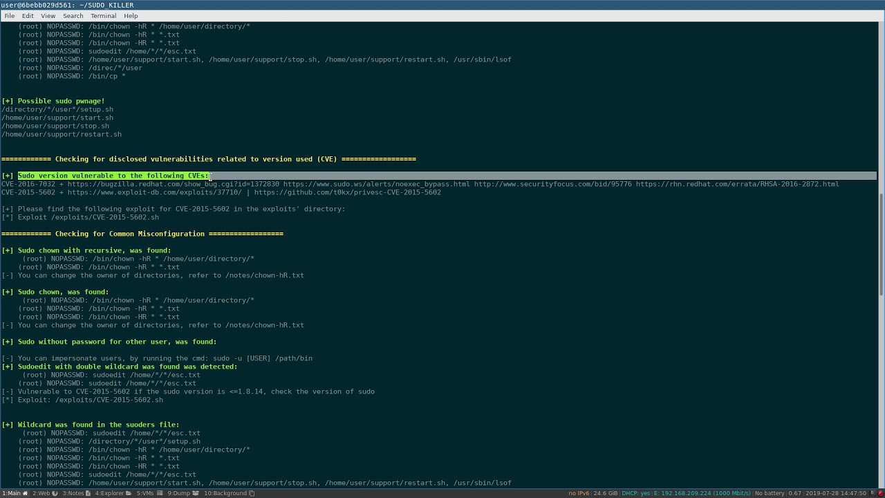 Part 2: CVE Exploitation (SUDO_KILLER) - YouTube