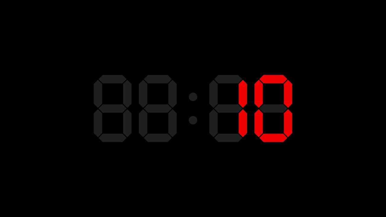 10 second digital timer black and red with sound - YouTube