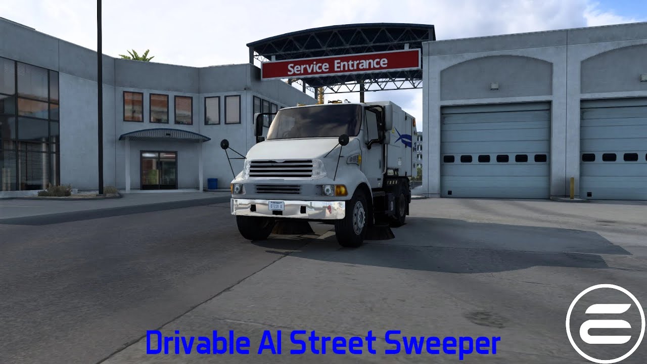 Drivable AI Street Sweeper Mod Review (American Truck Simulator) - YouTube