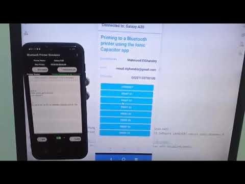 Printing using a Bluetooth printer through the Ionic app - YouTube