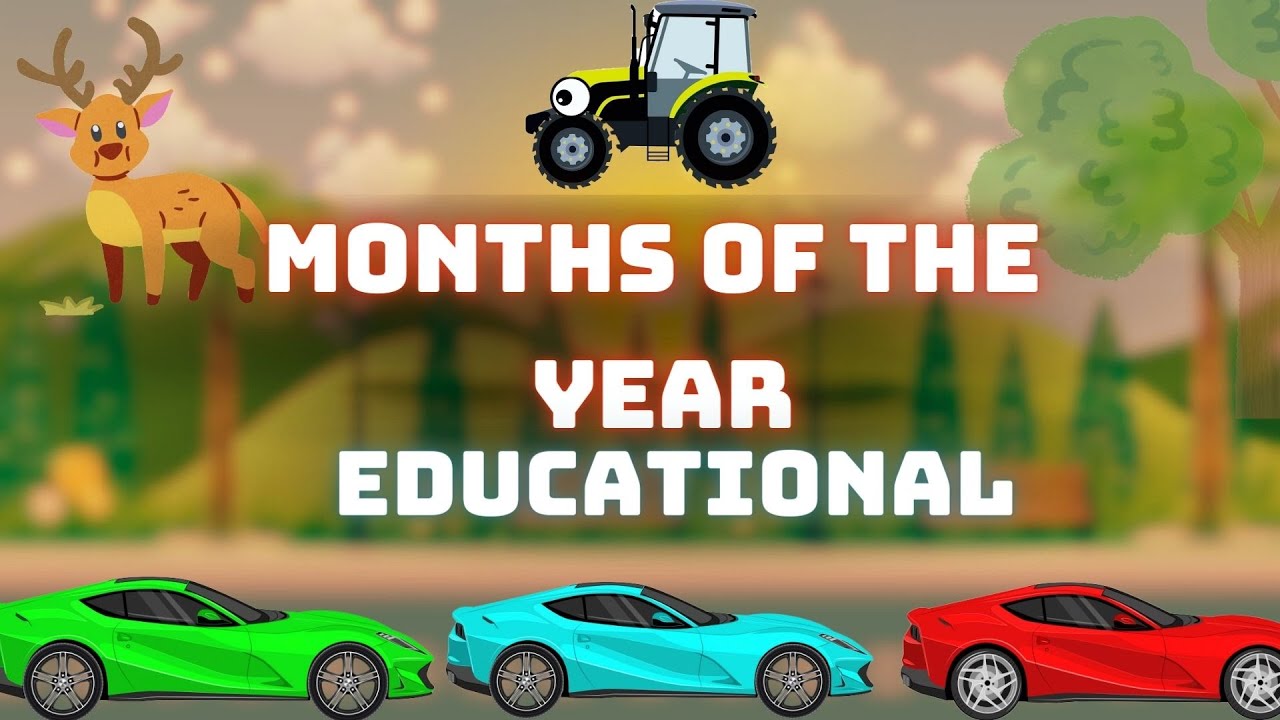 Months of the Year with Cars - Children's Picture Show - YouTube