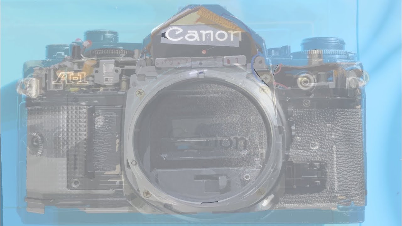 Restoring a vintage Canon A-1 35mm film camera. POV full strip, repair ...