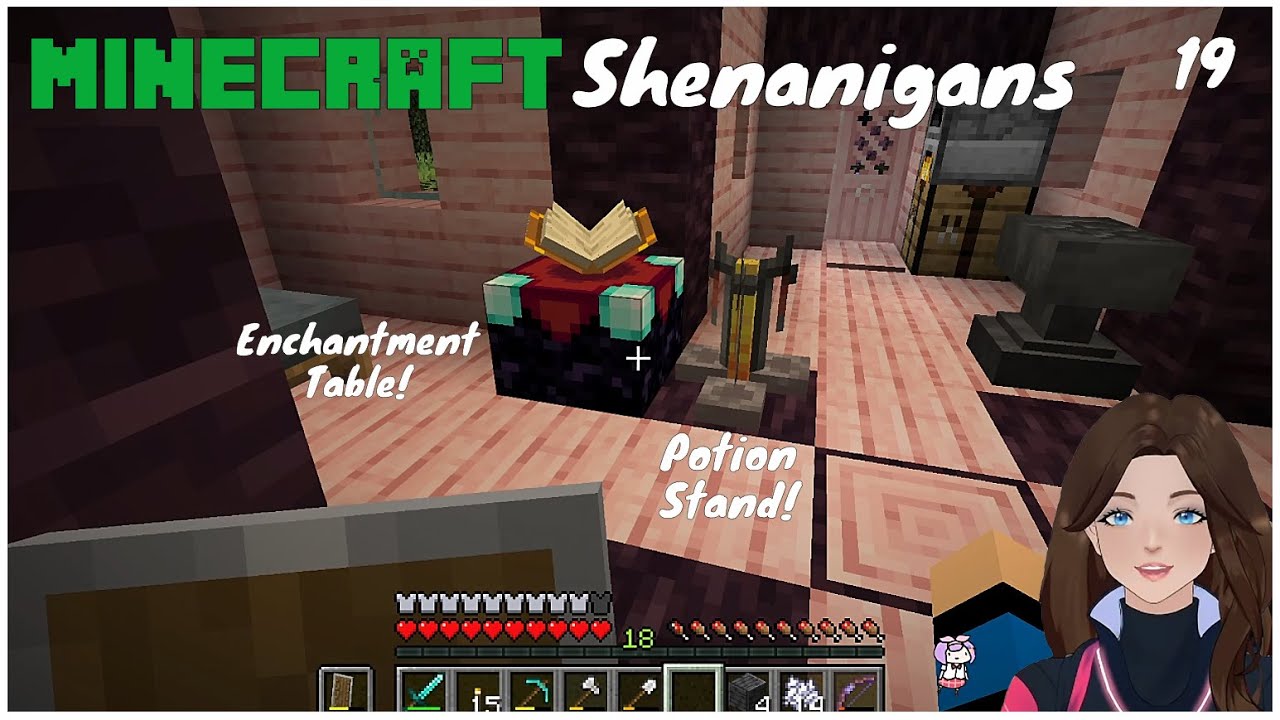 Minecraft Shenanigans 19 | Enchantment Table and Potion Stand - YouTube