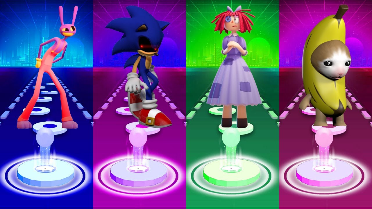 Tiles Hop EDM Rush | Amazing Digital Circus | Jex VS Sonic EXE VS ...