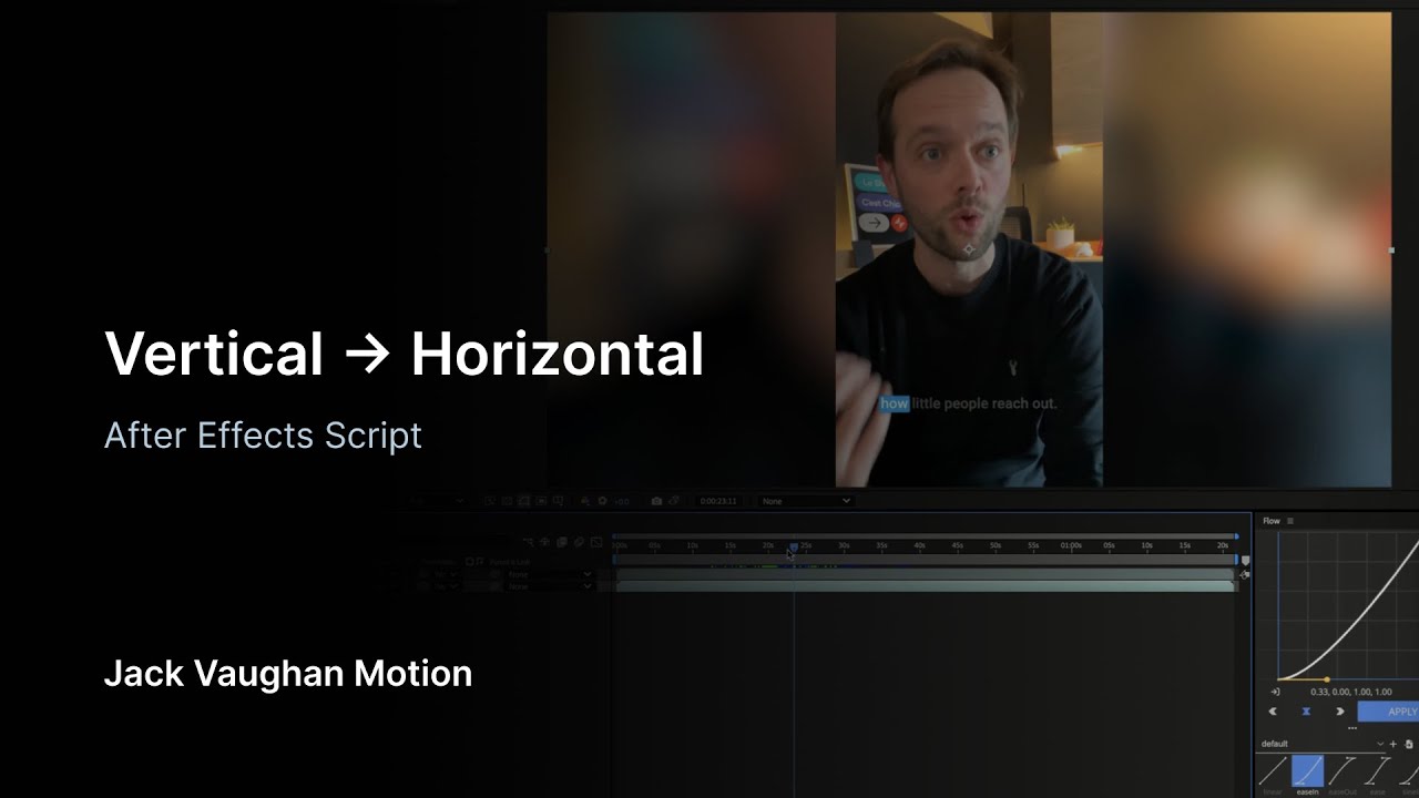 Convert Vertical Videos to Horizontal | After Effects Script - YouTube