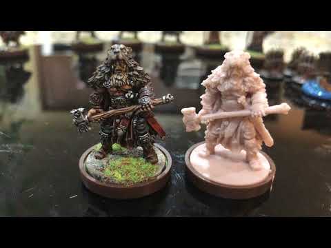 Blood Rage Board Game Miniatures Segment 5 Painted Top Miniatures Bear ...