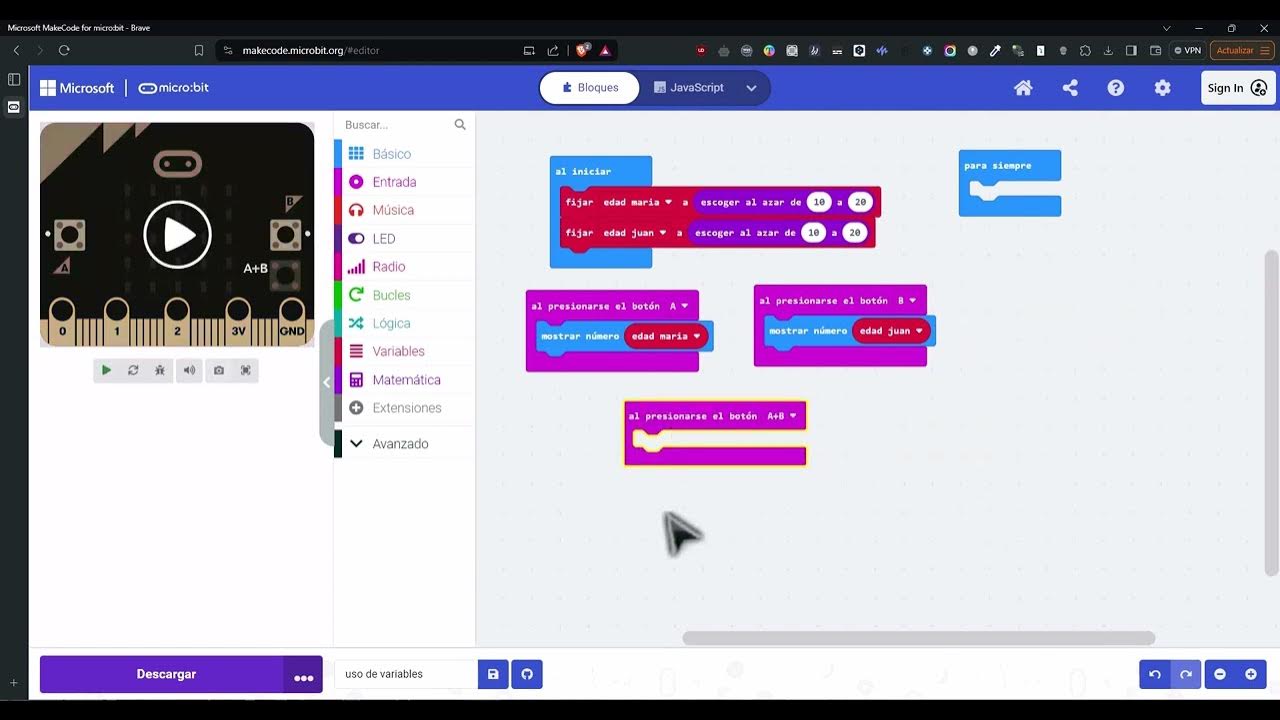 Taller Makecode Uso De Variables Youtube