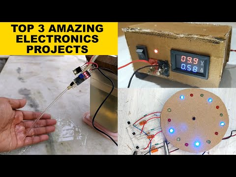 Top 3 Amazing Electronics Projects - Automatic Water Tap - 12V Power Supply - LED Chaser Without IC