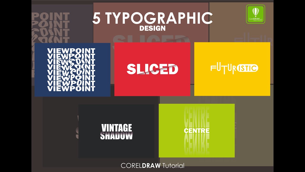 5 Typography Graphic Design Text Effect Ideas in Coreldraw ...