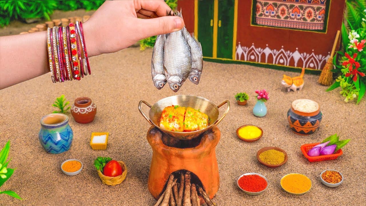 Miniature Spicy Masala Fish Fry | Spicy Tawa Fish Fry | Tiny Foodkey ...