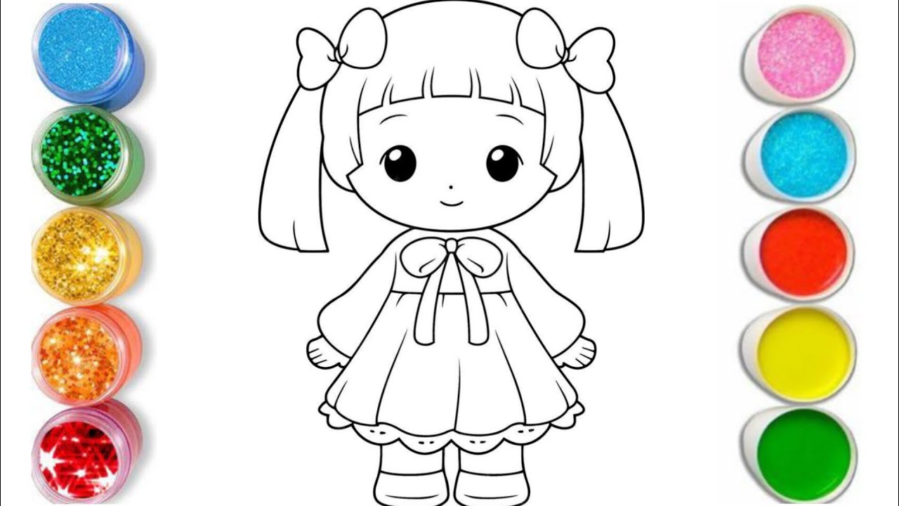 draw a cute baby doll for children's / Easy baby doll drawing ...