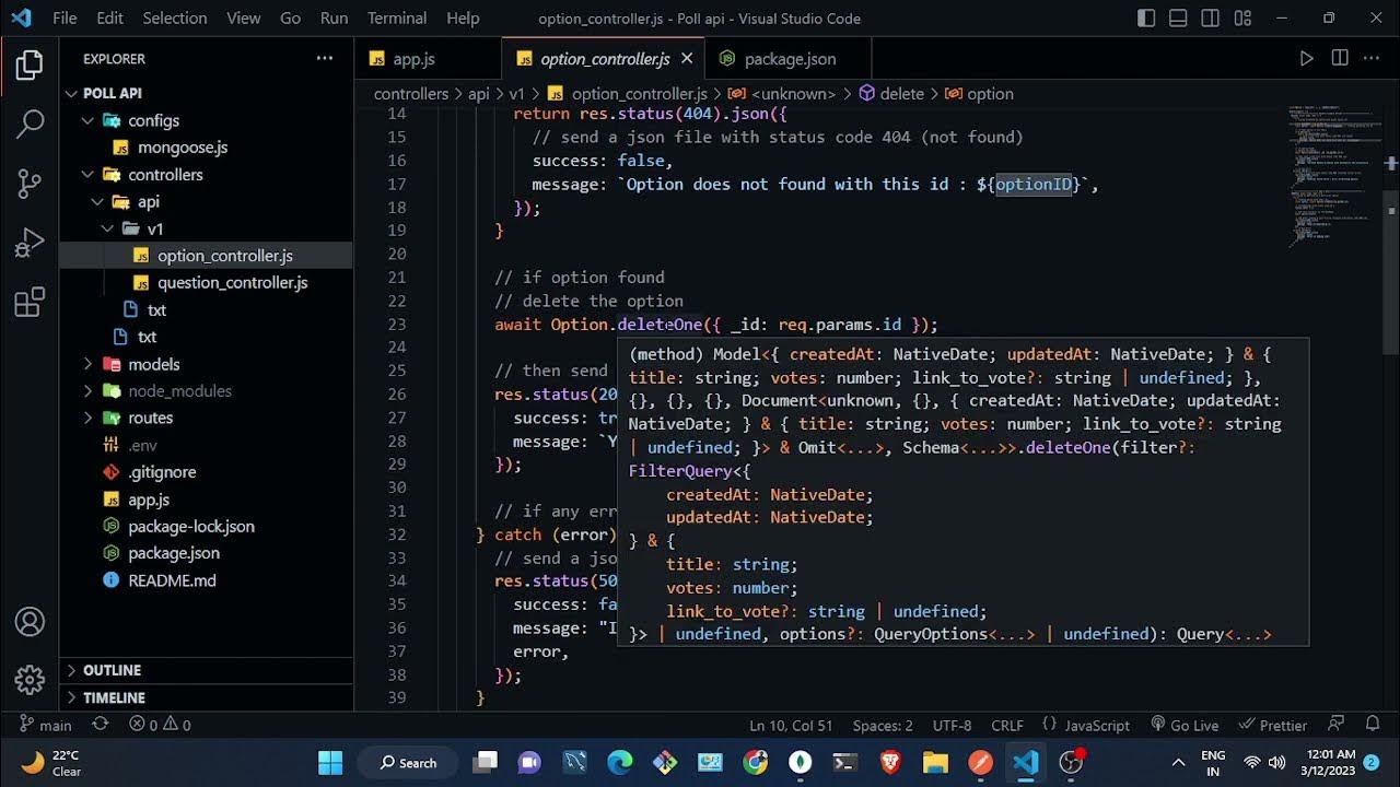 Polling System API using NodeJS and other frameworks #nodejs #codingninja #api - YouTube