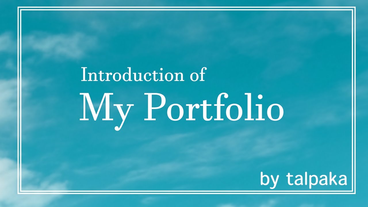 talpakaポートフォリオ - YouTube