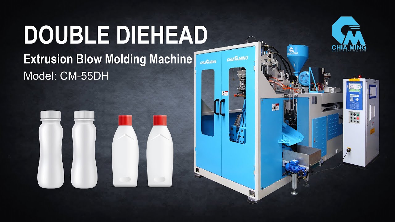Double die head Extrusion Blow Molding Machine with deflashing | CM ...