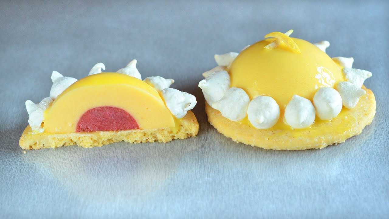 Lemon Meringue Tarts – Modern Recipe with Mirror Glaze - YouTube