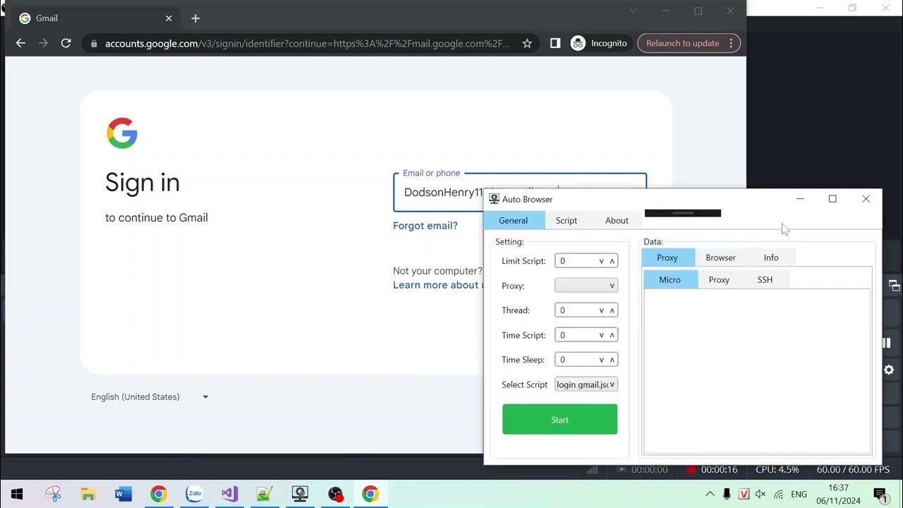 Auto Login Gmail (Auto Browser) - YouTube