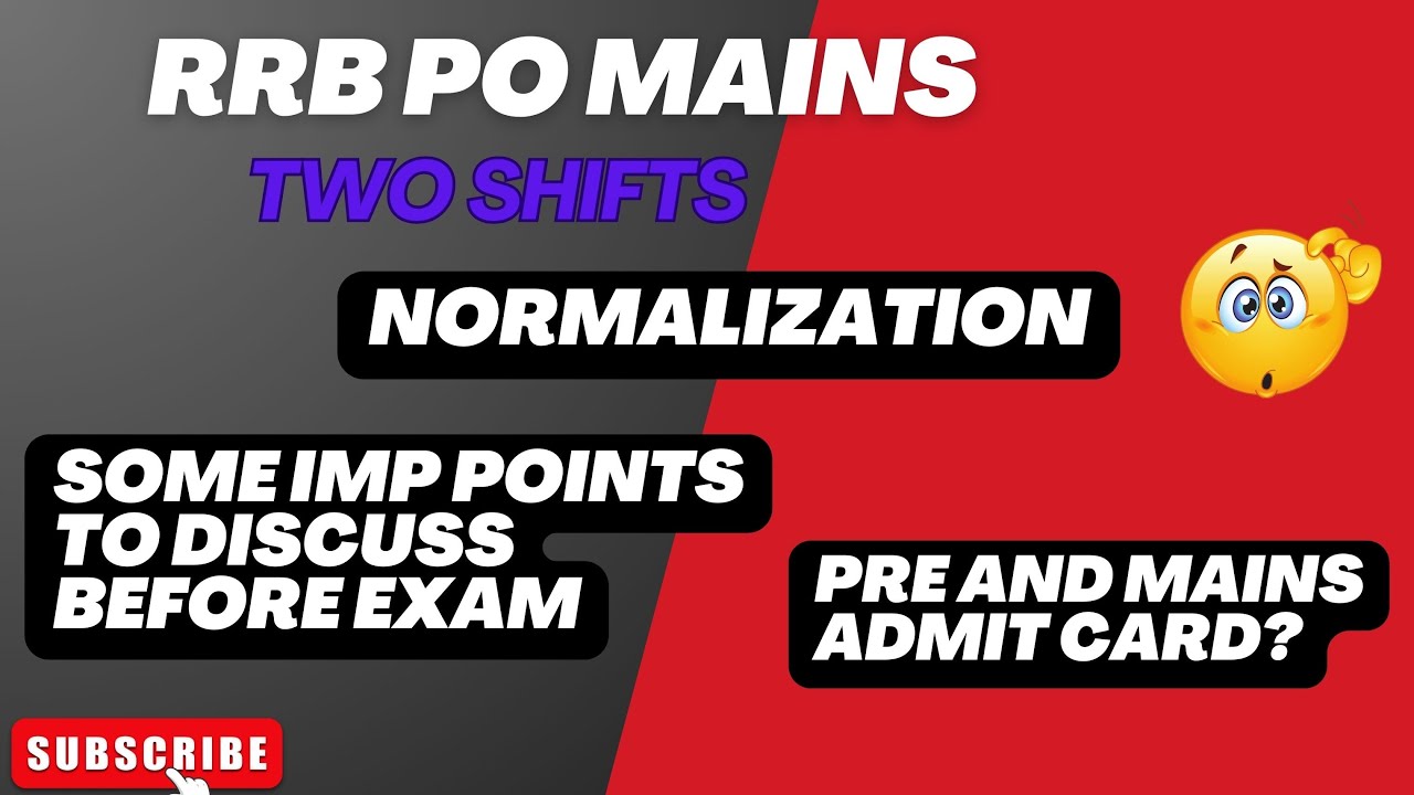 IBPS RRB PO MAINS ANOTHER SURPRISE , NORMALIZATION IN MAINS ??? - YouTube