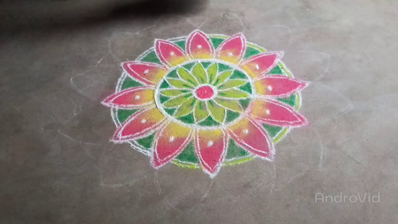 Festival colour Rangoli - YouTube
