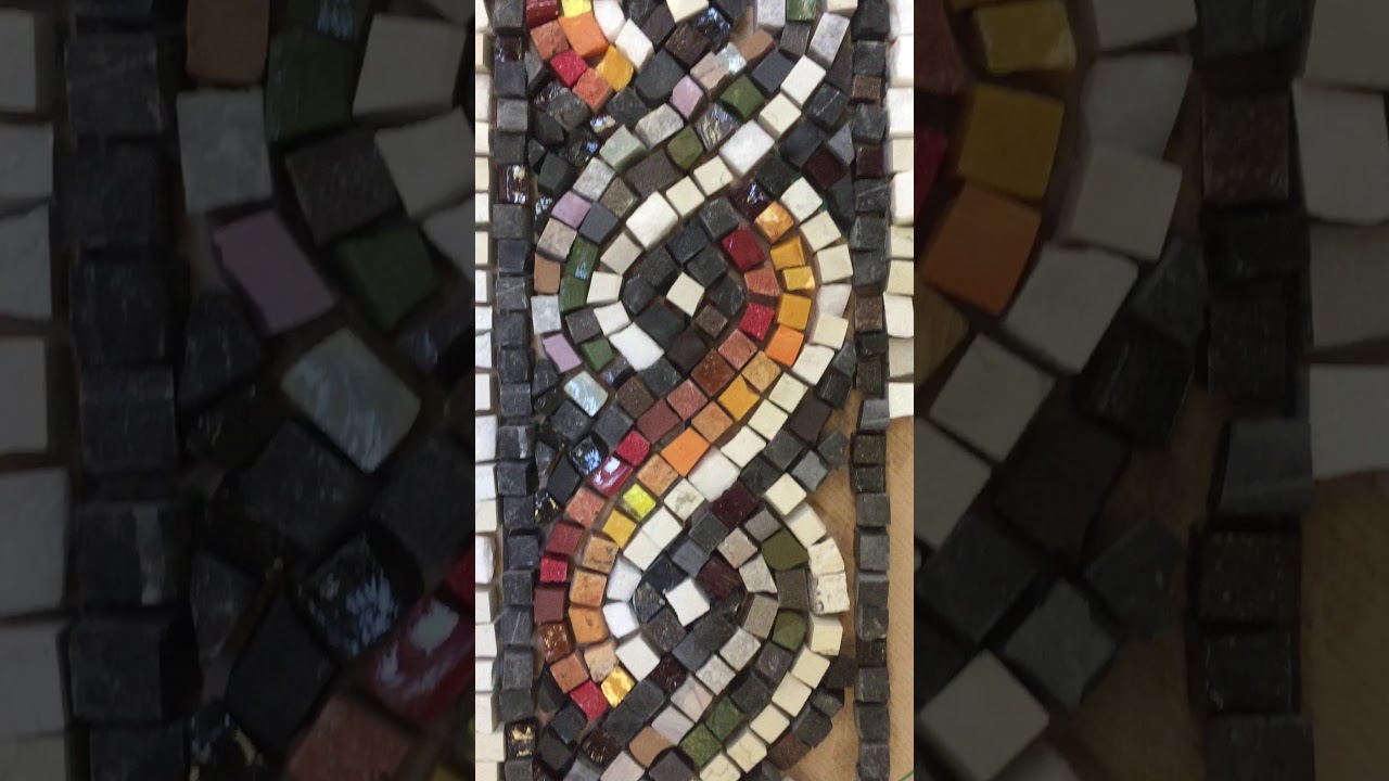 Roman guilloche mosaic - YouTube