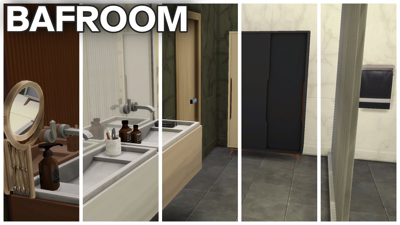 CC bathroom with the bafroom stuff pack | The Sims 4 - YouTube