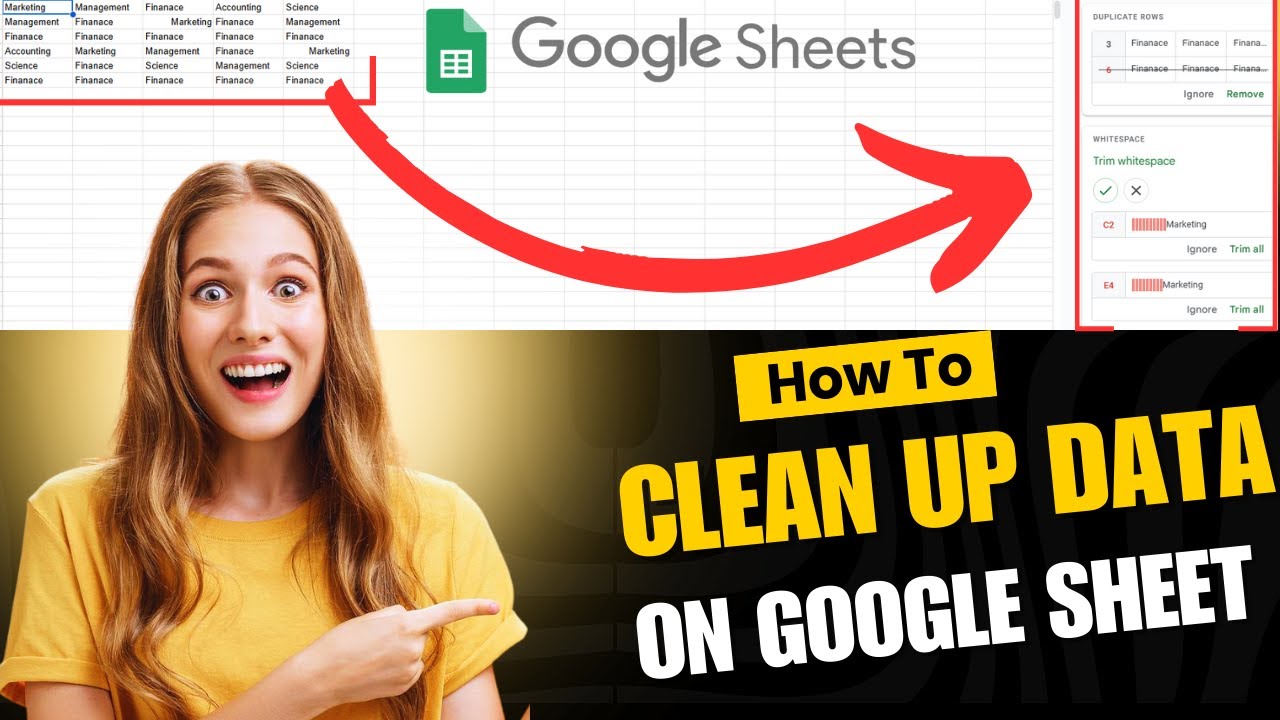 How To Clean Up Data On Google Sheet | Easiest Way To Clean Up Data On ...