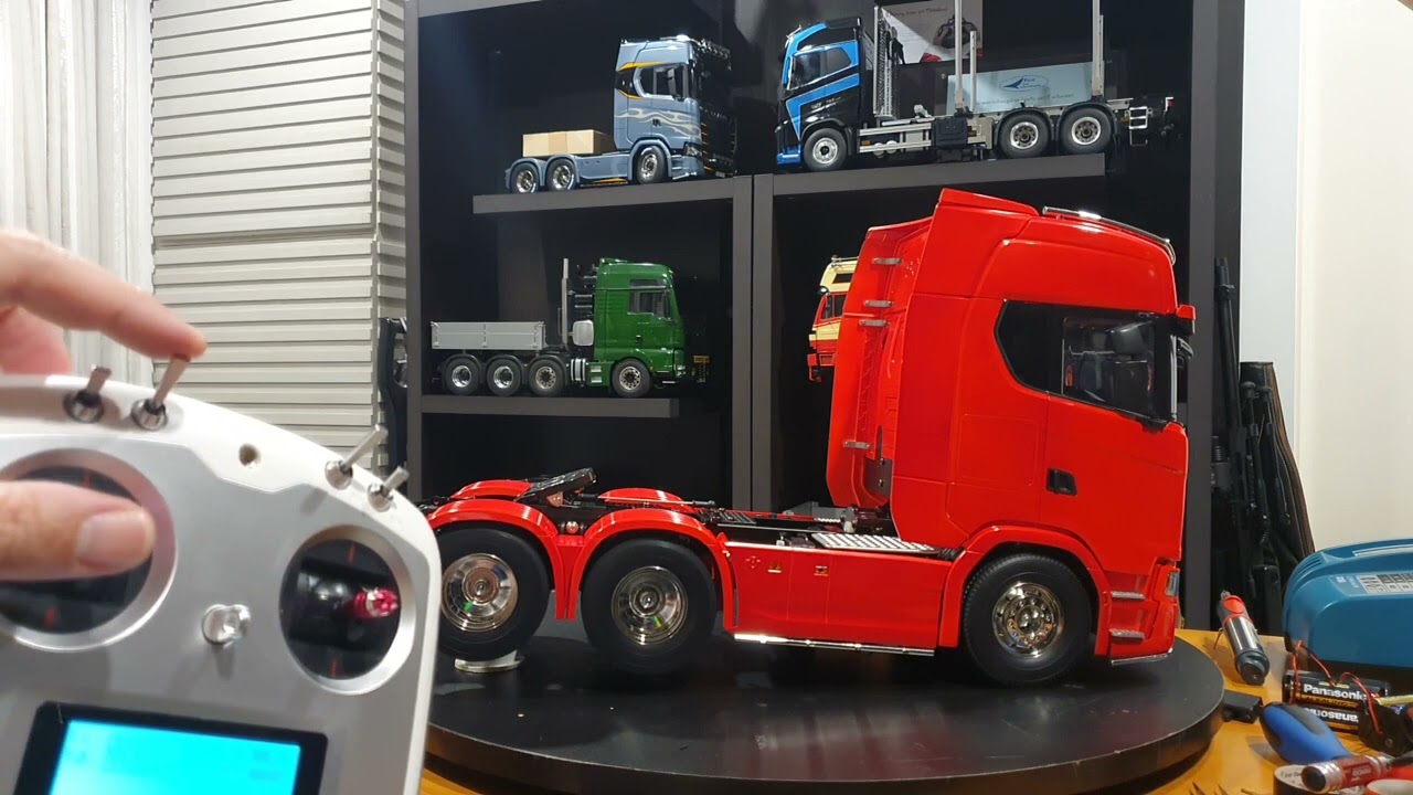 Scania 770s Tamiaya 1/14 with FLY SKY FS I6S and CS RC16 - YouTube