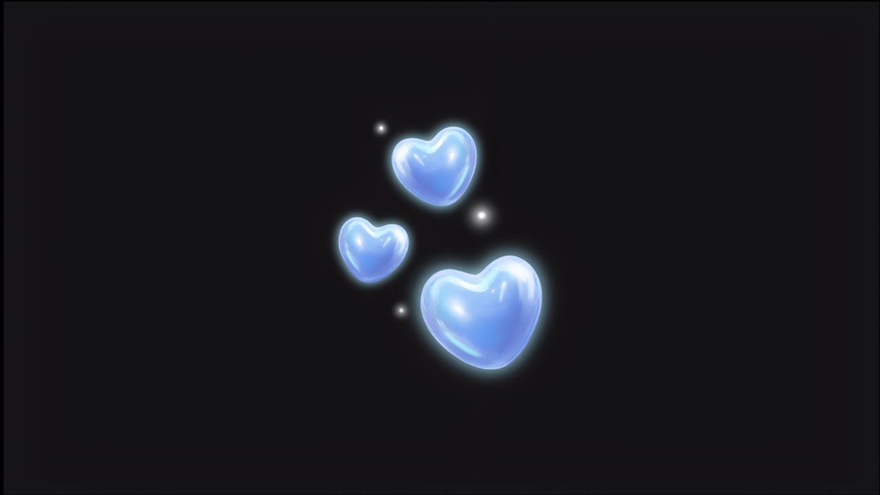 Blue heart effect black background video download | Heart black screen ...