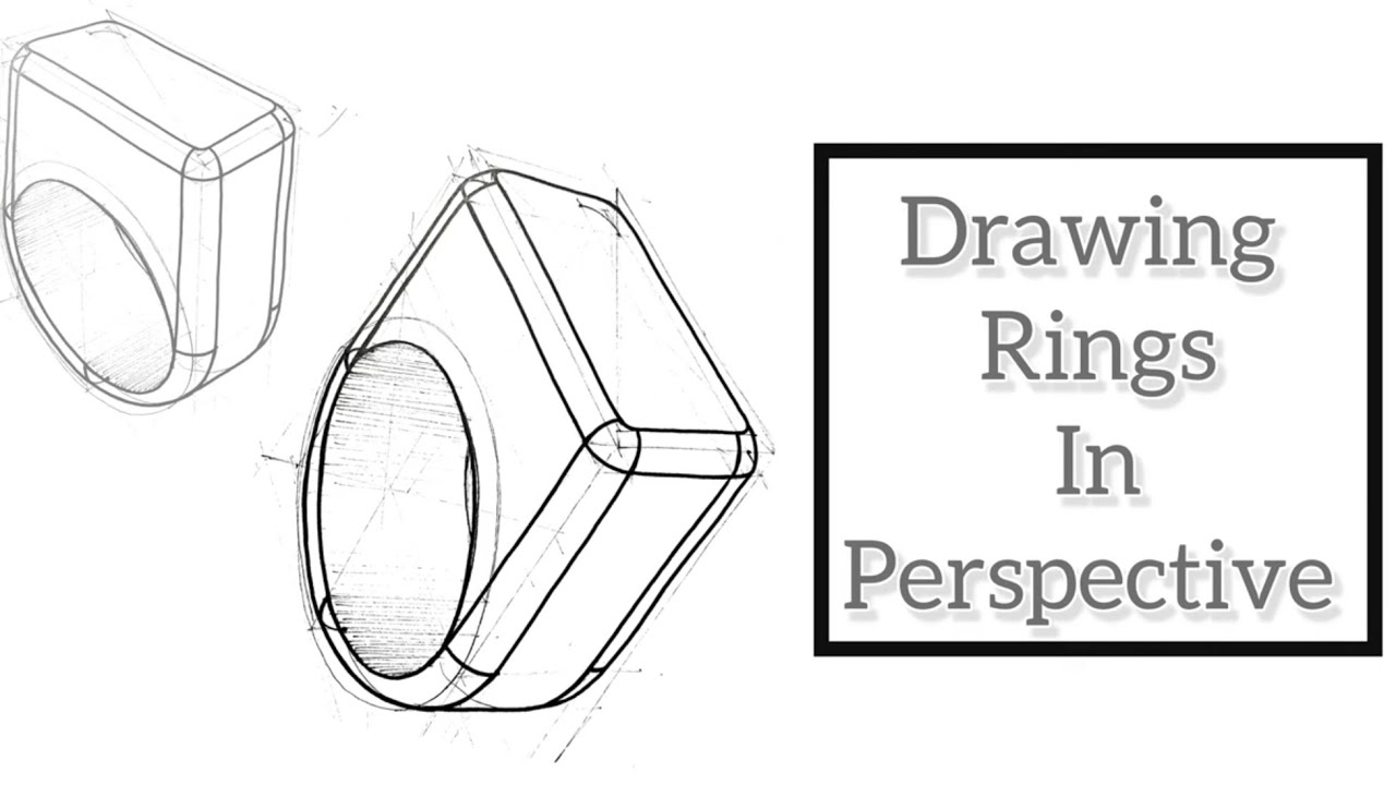 Perspective for Beginners : How to draw a ring with rounded edges - YouTube