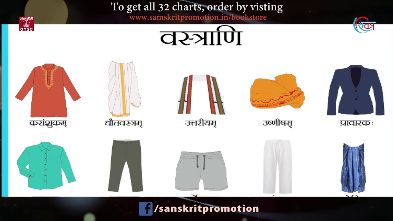 Samskrit Picture Charts | Class 6 7 8 |Sanskrit | - YouTube