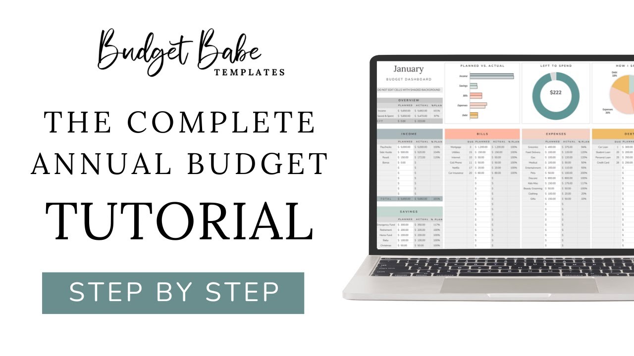 The Complete Annual Budget Tutorial | Budget Babe Templates | Budgeting ...