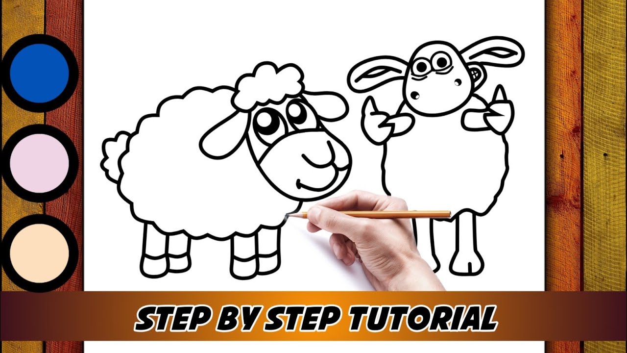 How to Draw SHAUN THE SHEEP Easy | Step By Step Tutorial | Azkerb - YouTube