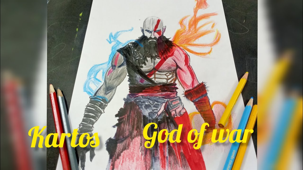 Kartos..... GOD of War .. how to draw Kartos drawing step by step - YouTube
