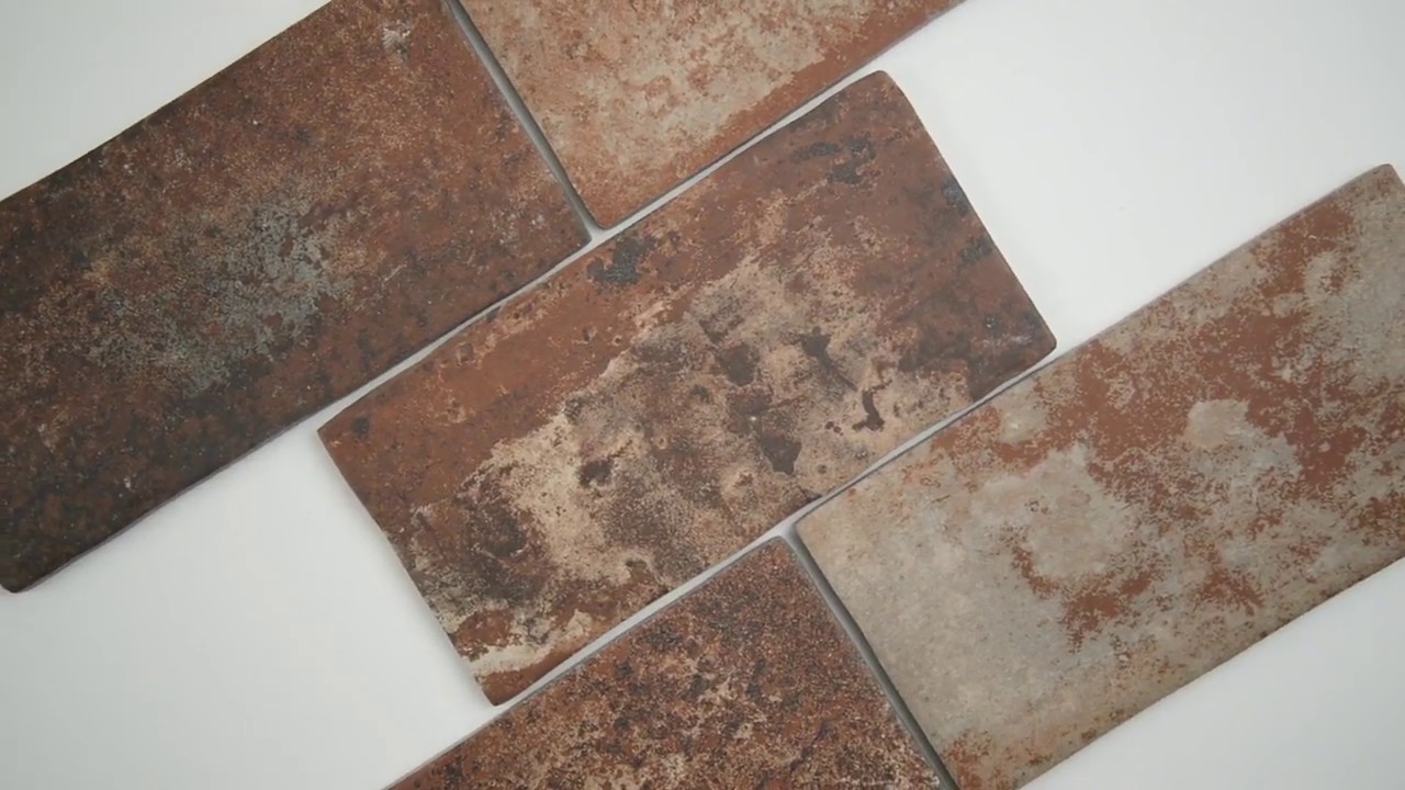 Capella Red 5X10 Brick Pattern Matte Porcelain Tile - 101417645 - YouTube