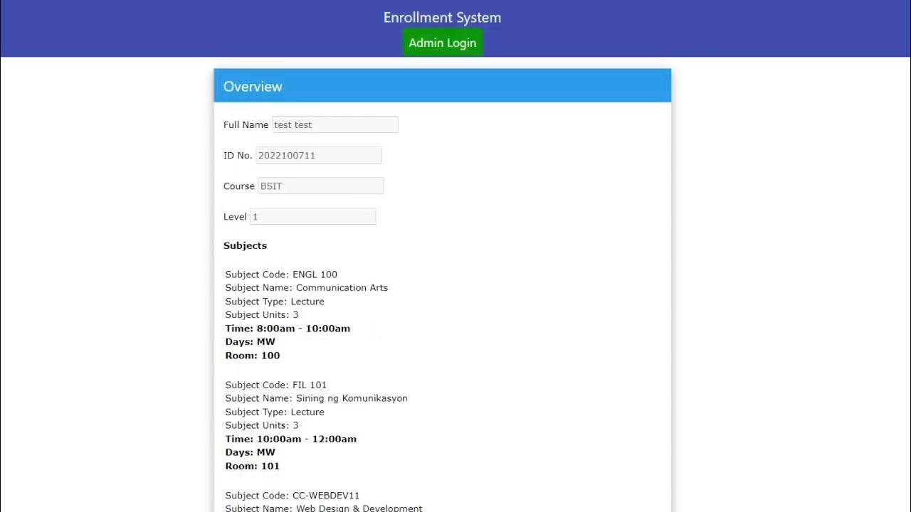 Angular JS + MySQL/PHP - Simple Enrollment System - YouTube