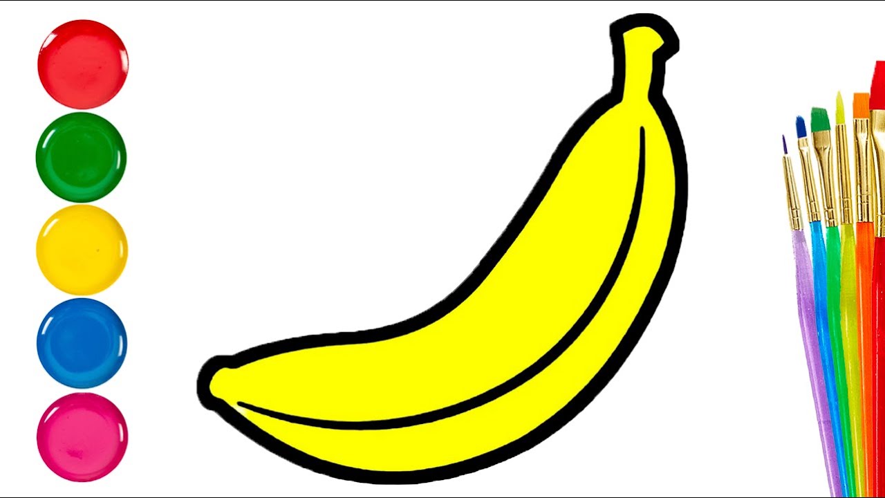 Drawing a picture of a Banana, ارسم صورة موزة, бананның суретін сал,एक ...
