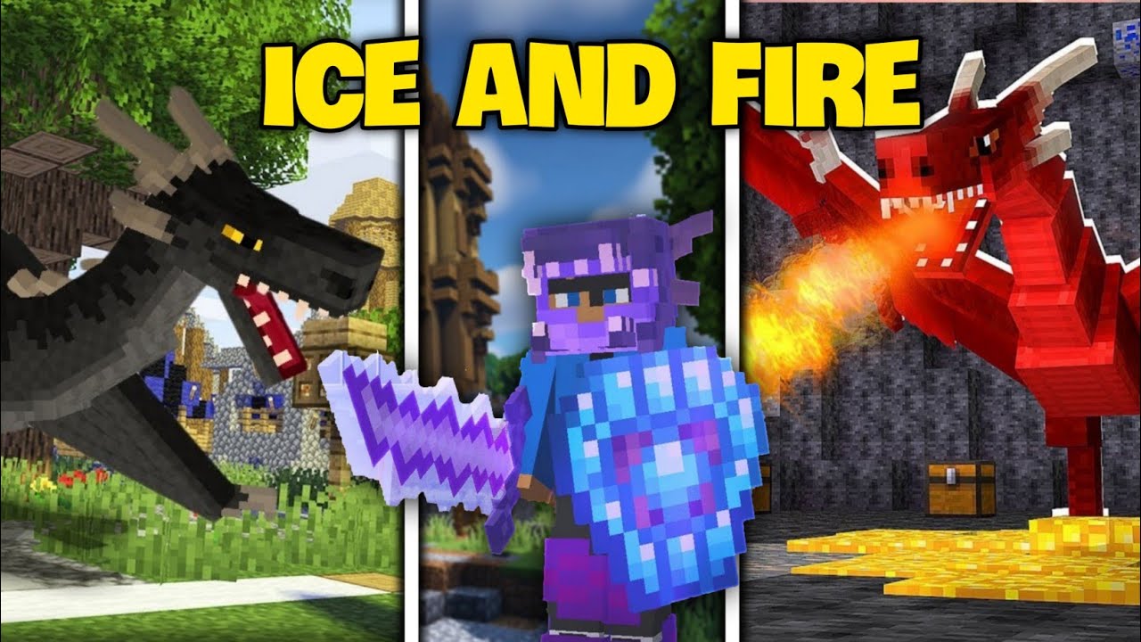 🔥Addon\/Mod ICE AND FIRE siêu hay cho Minecraft PE 1.19+ | Mobs, Công ...