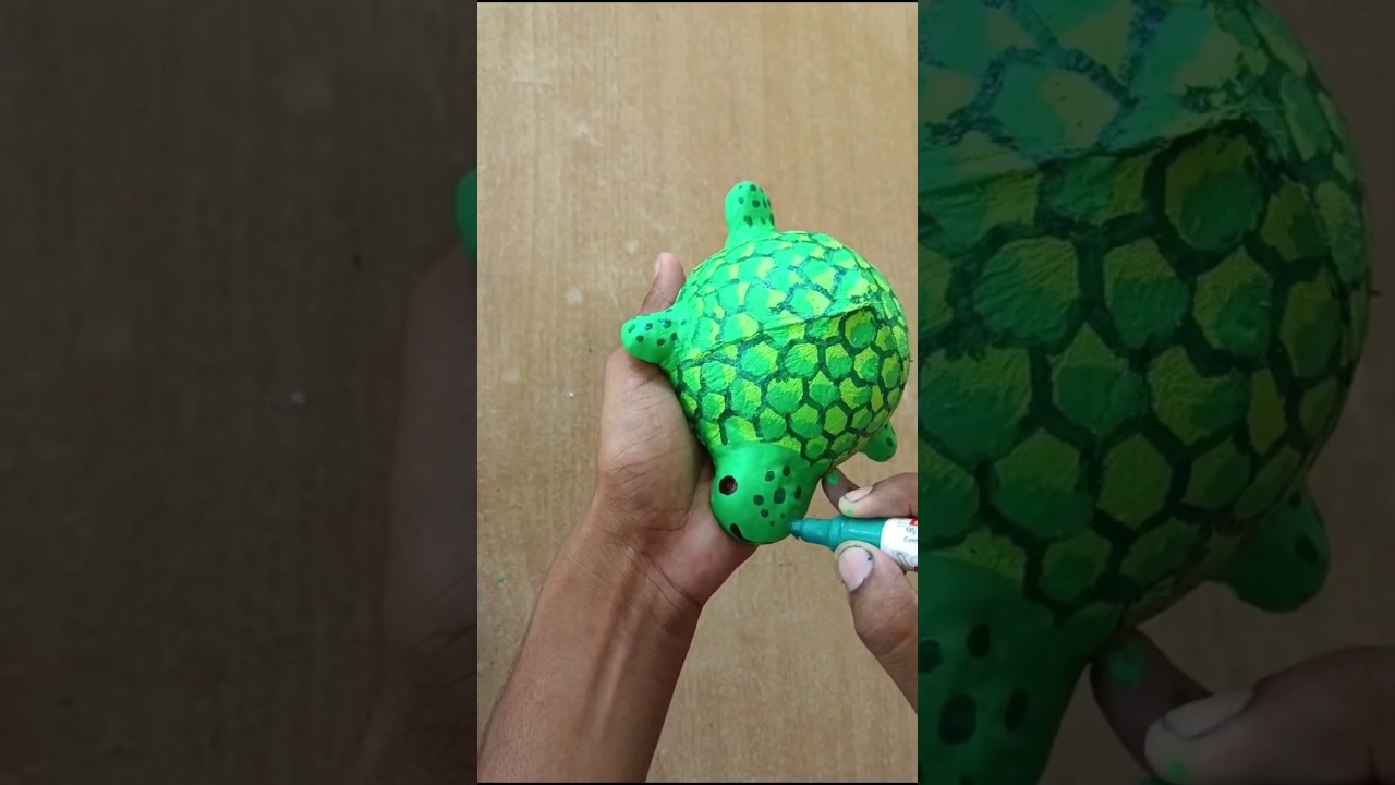 How to make a Coconut shell tortoise 🐢 Tortoise making idea #tortoise # ...