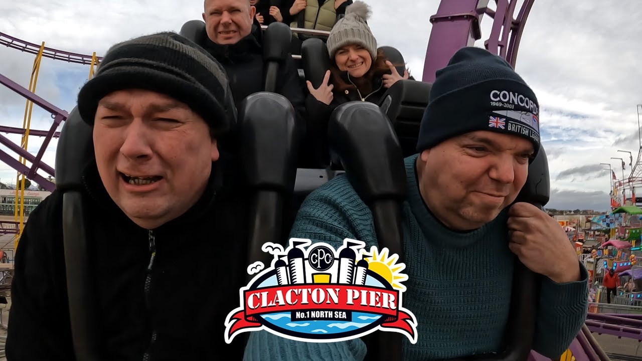 Riding Clacton Pier's Crazy Pinfari Looping Roller Coaster | Looping ...