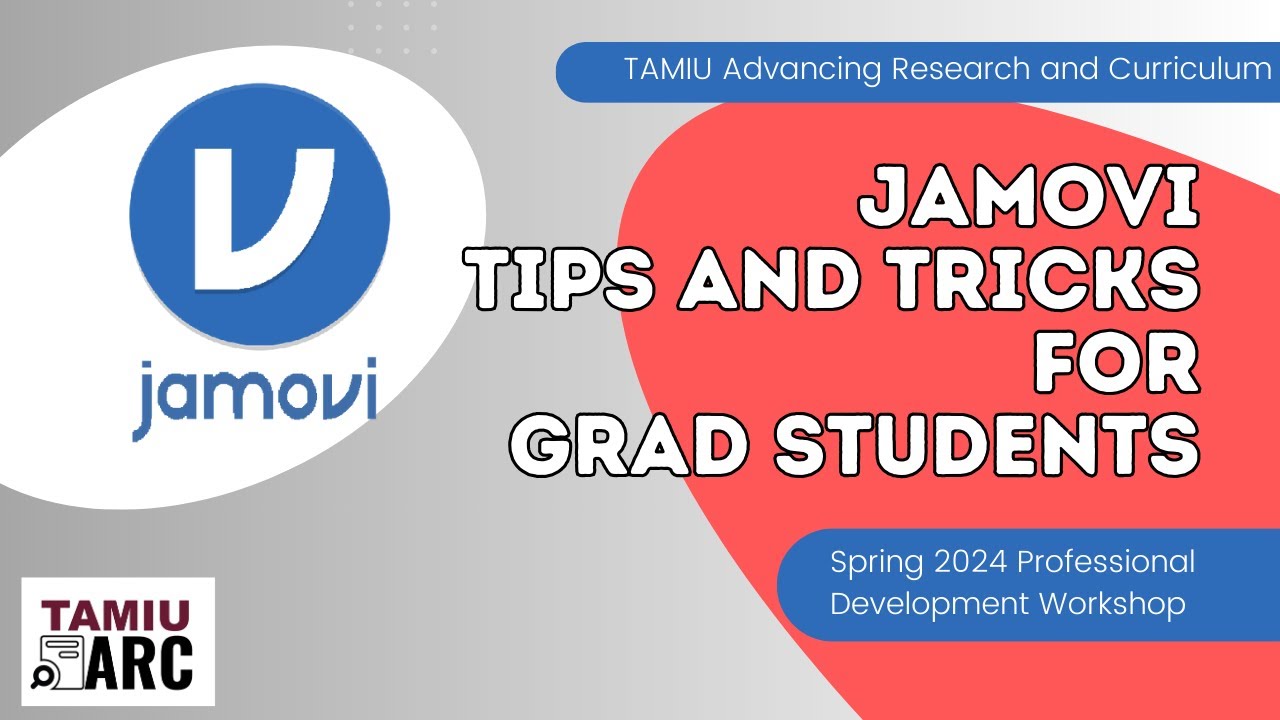 Jamovi Tips and Tricks - TAMIU Professional Development Workshop - Spring 2024 - YouTube