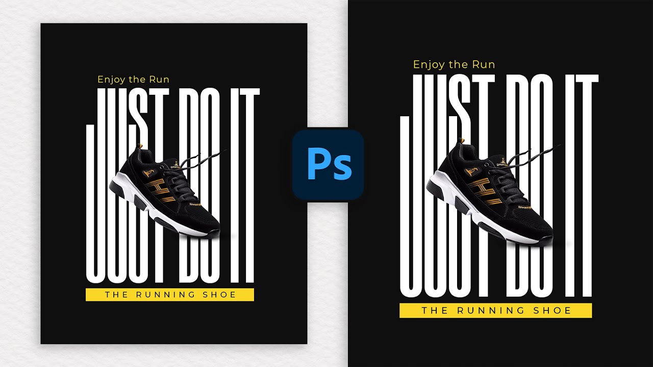 Shoe Poster Design in Photoshop: Step-by-Step Tutorial - YouTube