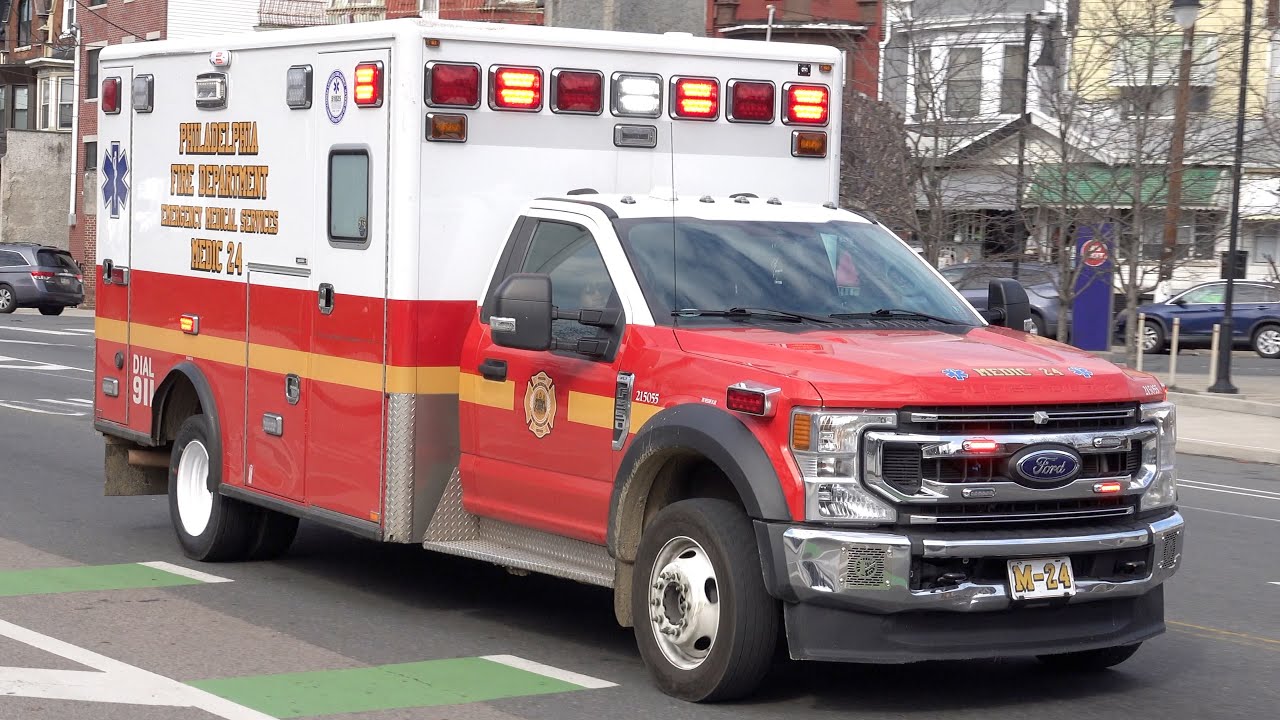 Philadelphia Fire Department Medic 24 Responding - YouTube