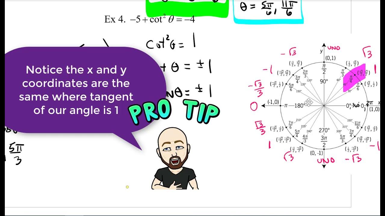 7-2 Solving Trig Equations By Taking Square Roots Part 2 - YouTube