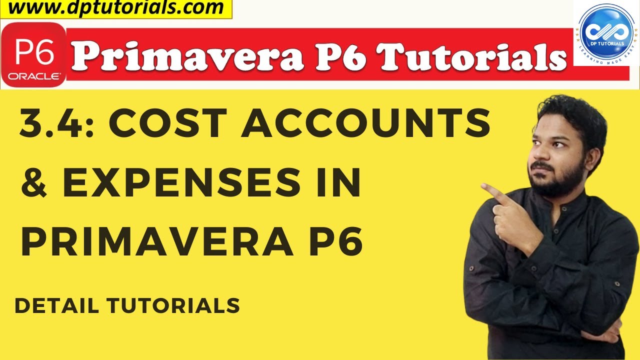 3.4 : Primavera Learning - Cost Account And Expenses In Primavera P6 ...