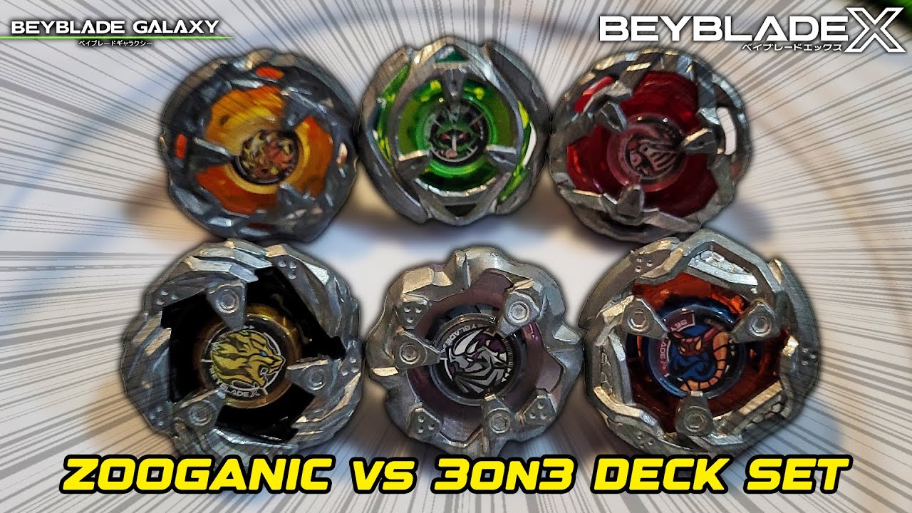 ZOOGANIC vs 3on3 DECK SET - Beyblade X ベイブレードX - YouTube