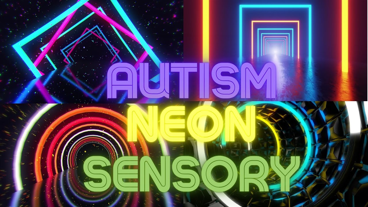 neon autism sensory video | Neon Soothing Lights | calming music # ...