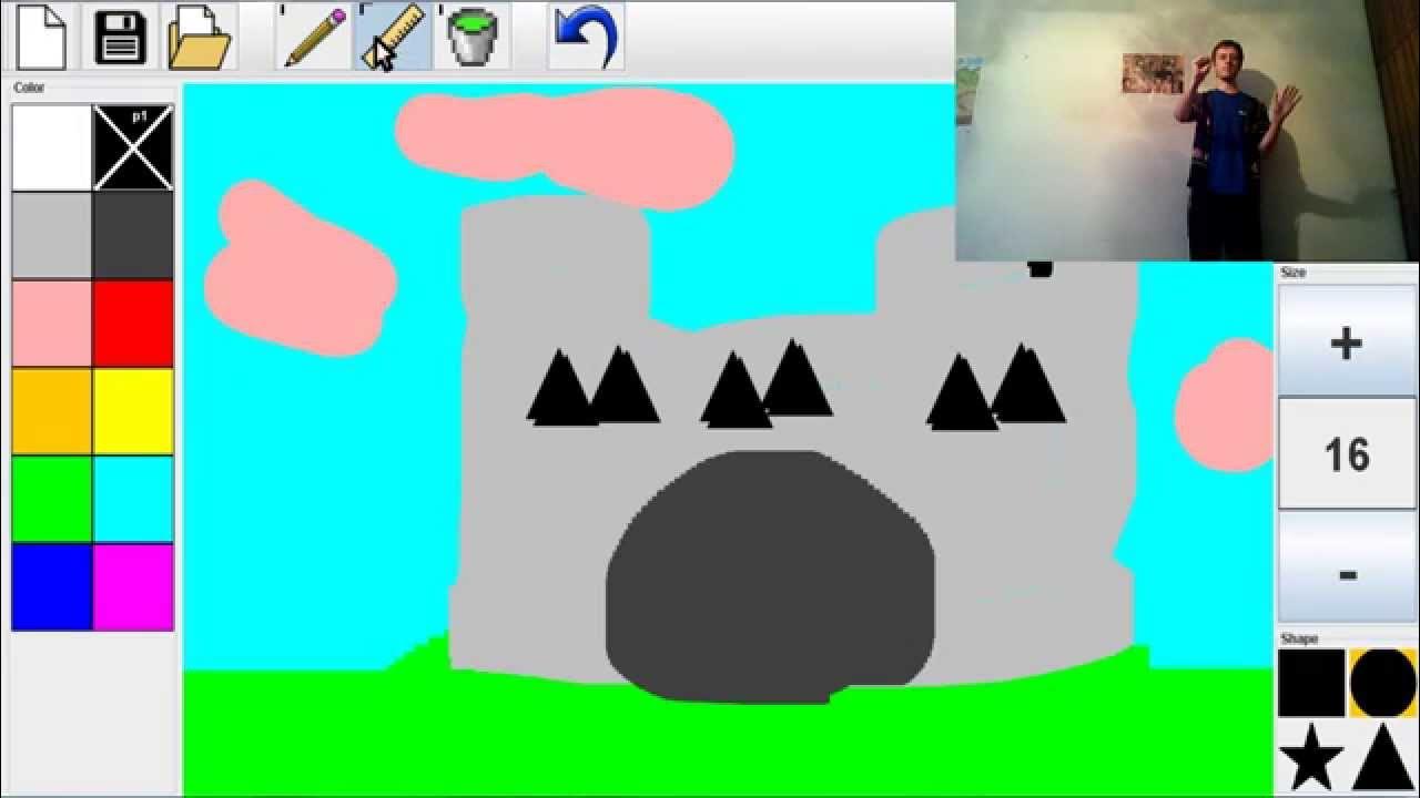 Paint for Kinect (java + J4K + kinect sdk) - YouTube