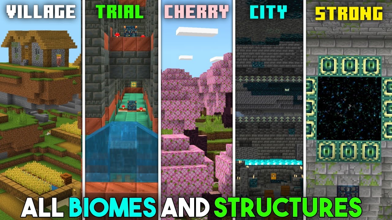 How to Find All Biomes and Structures in Crafting and Building - YouTube