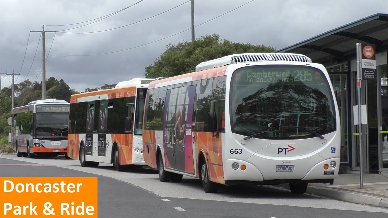 Buses at the Doncaster Park & Ride - Melbourne Transport - YouTube