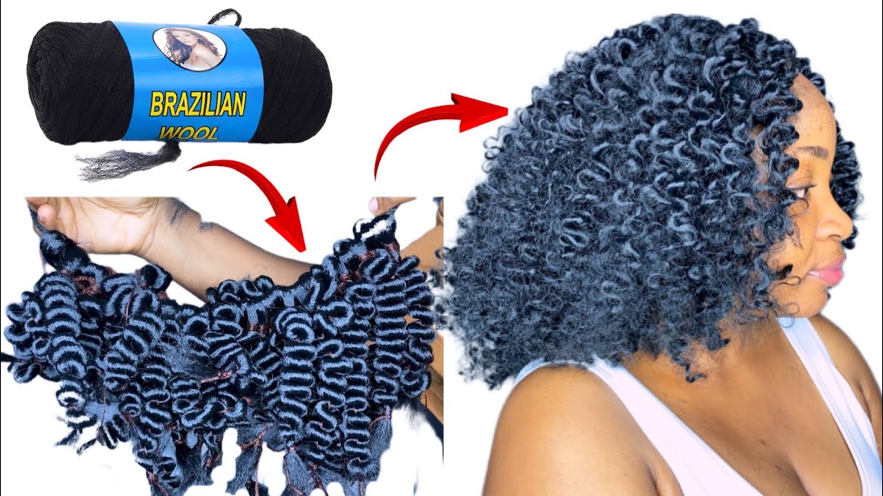 😱 Game Changer $2 😳, Most Realistic Curls Using Brazil Wool. No Leave ...